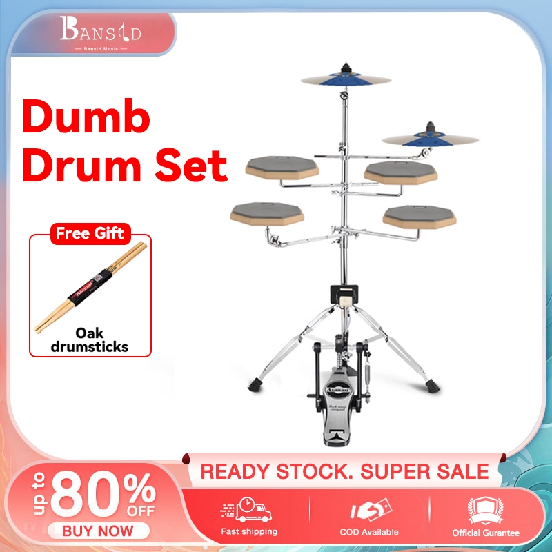BANSID Practice Drum Pad Set Jazz Drum Dumb Drum Kit Silent Drum ...