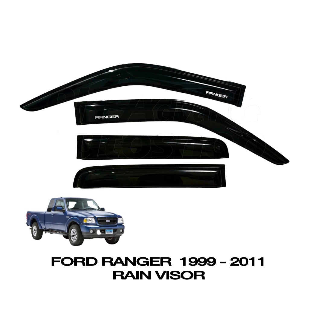 FORD RANGER 1999 - 2024 RAIN VISOR | Shopee Philippines