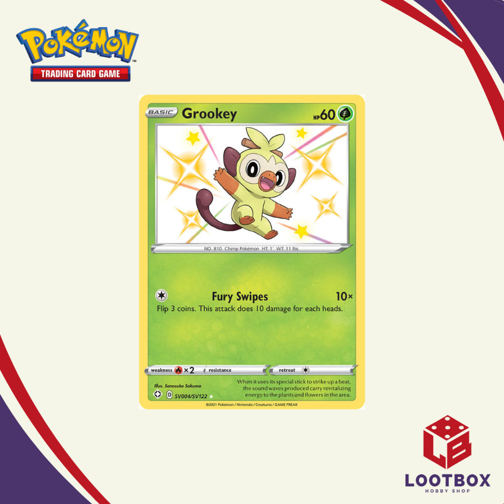 Pokemon Card Game: Grookey (Shiny Rare) - Shining Fates | Shopee ...
