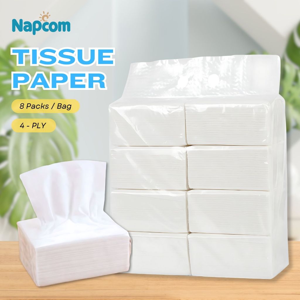 Napcom Tissue 4-Ply Handling and Wall-mounted Facial Tissue Large Size ...