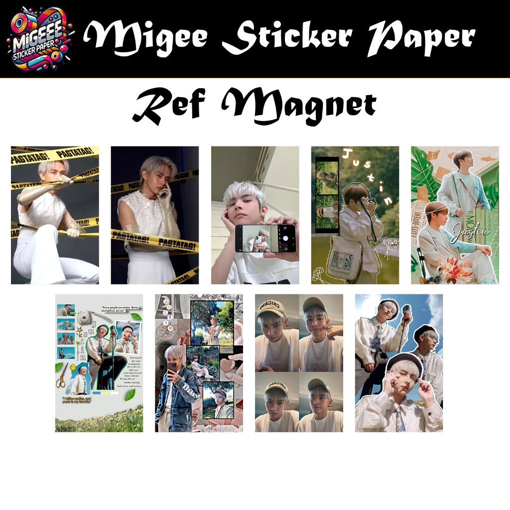 SB19 JUSTINE Ref magnet or Sticker (ATM SIZE) | Shopee Philippines