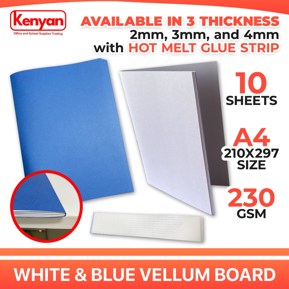 10Pcs Morocco Board A4 with Hot Melt Strip Thermal Binding Covers, 2mm ...