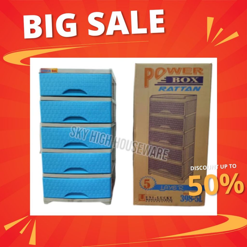 #398-5L UNI-LUCKY RATTAN TABLE / 5 LAYER RATTAN DRAWER / CABINET ...