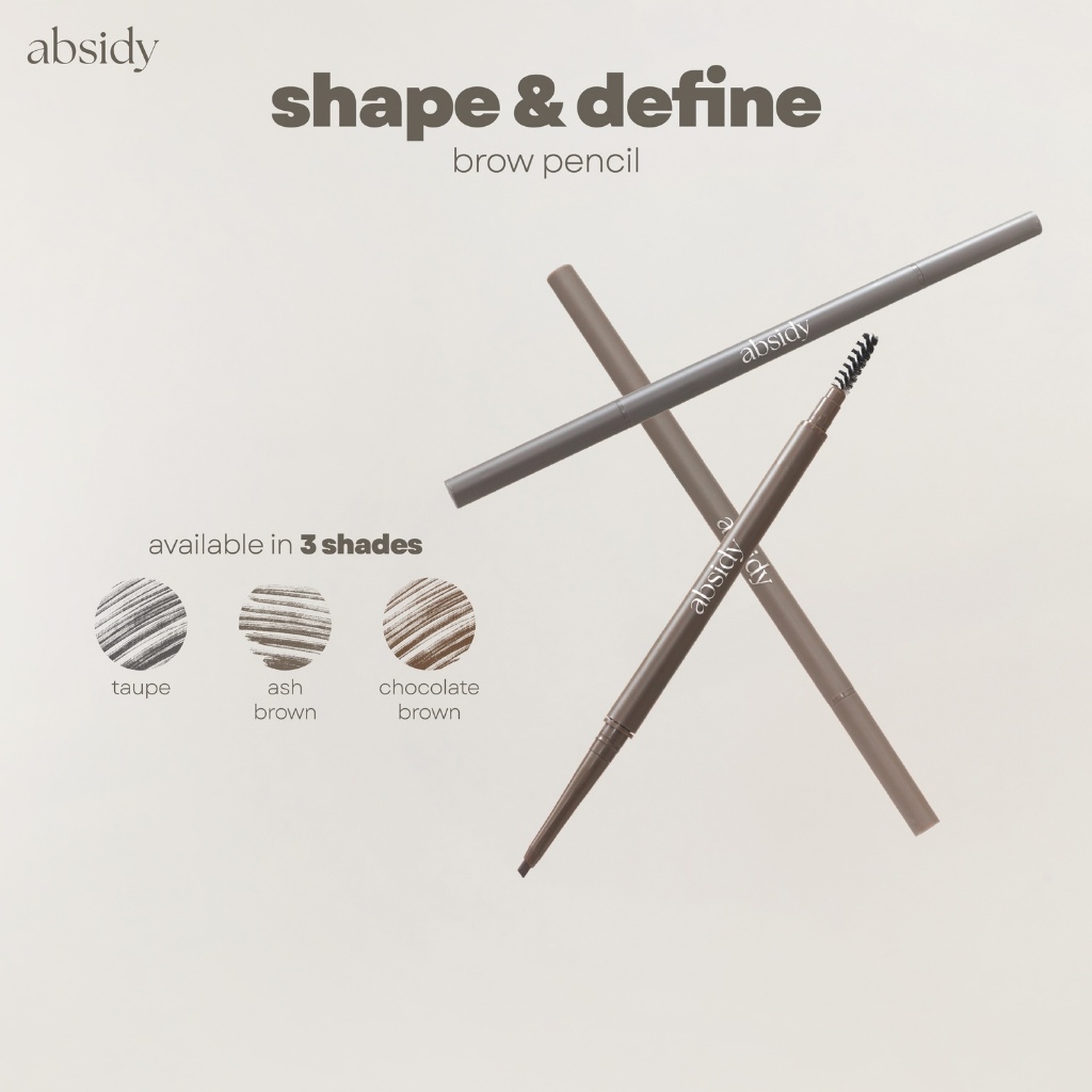 Absidy Shape & Define Eyebrow Pencil w/Spoolie + FREE Refill | Shopee ...