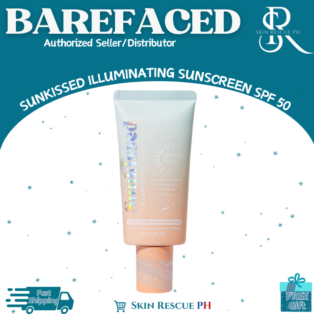 BAREFACED Sunkissed Illuminating Sunscreen SPF 50+ PA+++ | Shopee ...