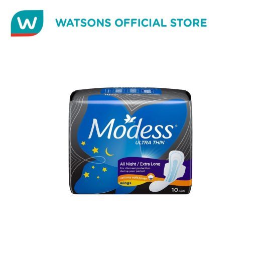 MODESS Ultra Thin All Night/Extra Long with Wings Napkins 10s | Shopee ...