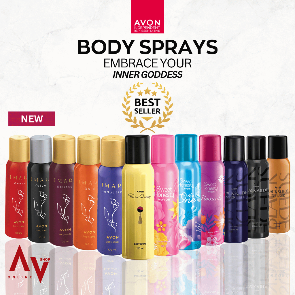 AVON Body Spray Fragrance Men & Women 120ml (Imari, Far Away, Black ...