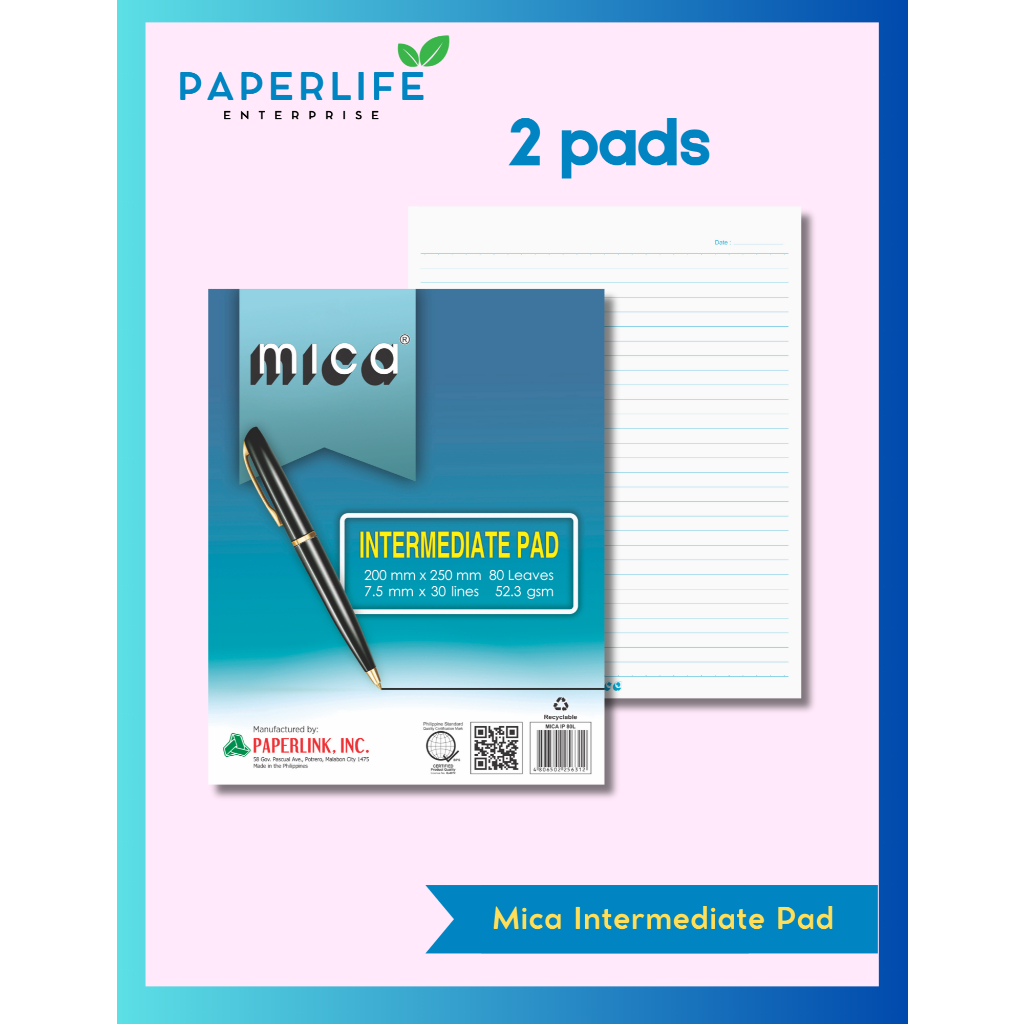 MICA Intermediate Pad 80 Leaves (2 PADS) -Paper from Japan (High ...
