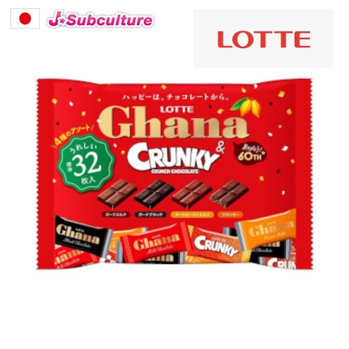 LOTTE GHANA AND CRUNKY MINI CHOCOLATE SHARE PACKS 32 PCS Direct from ...