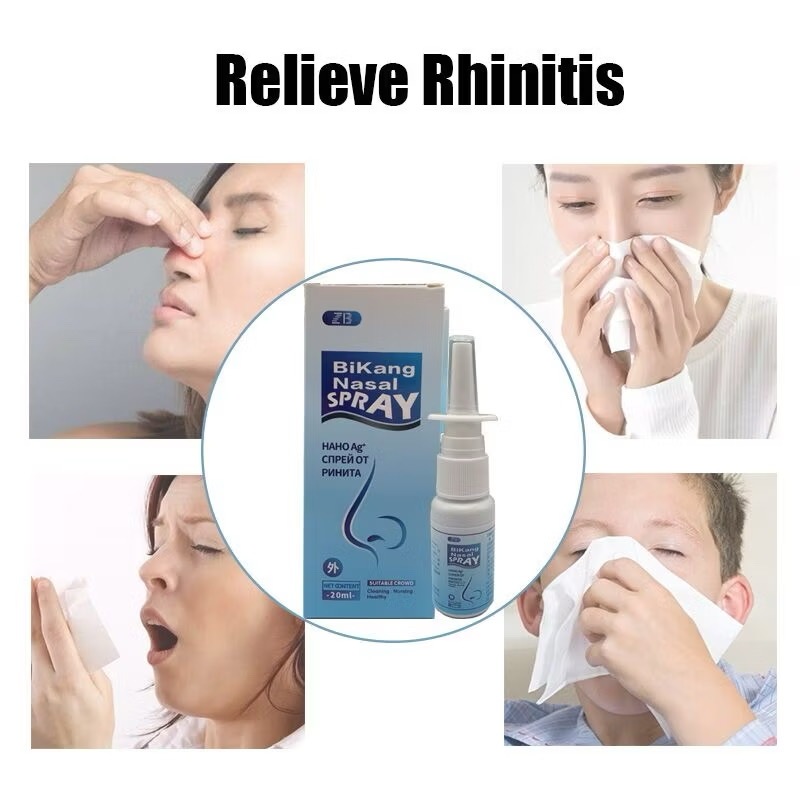 ZB Nano Silver Ions Rhinitis Spray Chronic Allergic Rhinitis Sinusitis ...