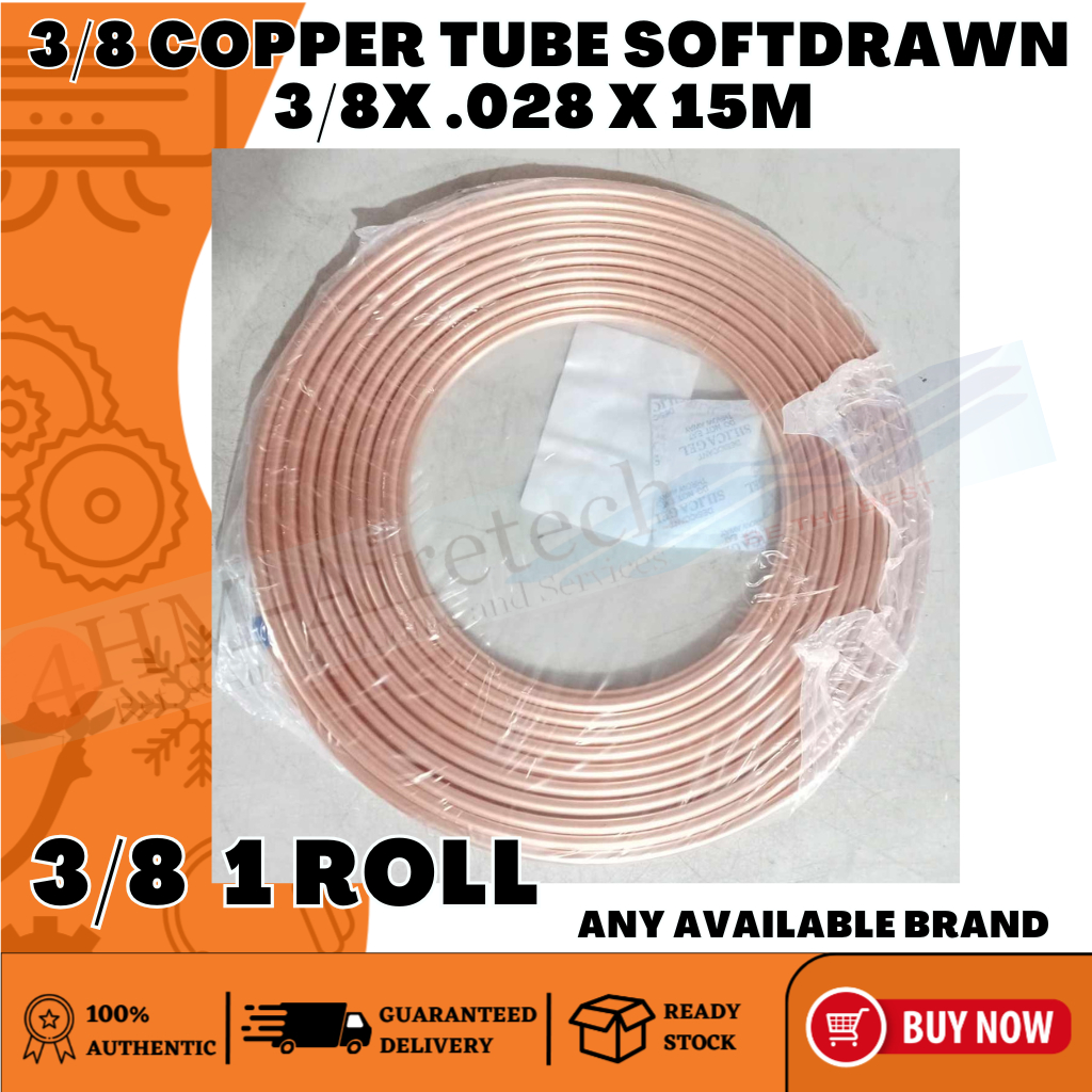 4HMC Copper Tube 3/8 -10ft - 15ft - 20ft- 25ft- 1roll X 0.028 X 15M ...
