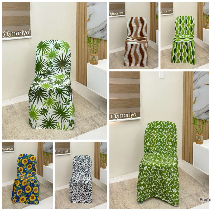 Printed Design Monoblock Chair Cover Standard Size | Shopee Philippines