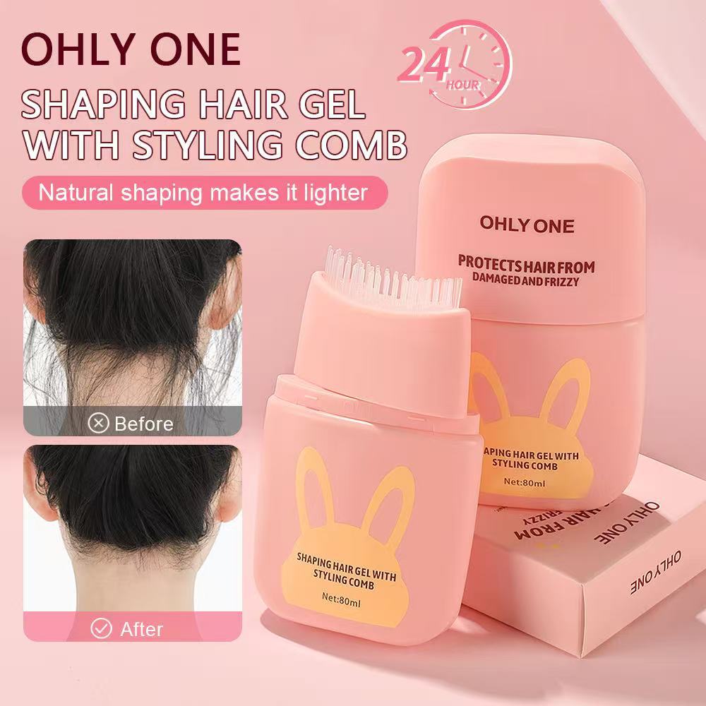 OHLY ONE Shaping Hair Gel with Styling Comb-80ml Lightweight, Non ...