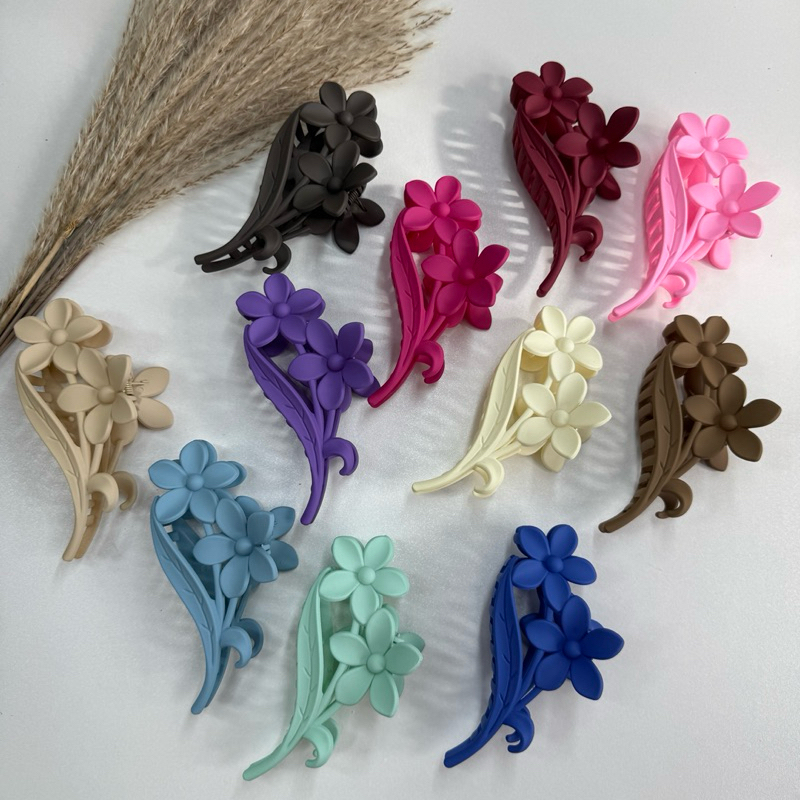 flower Hair clip clamp Non - slip Matte | Shopee Philippines