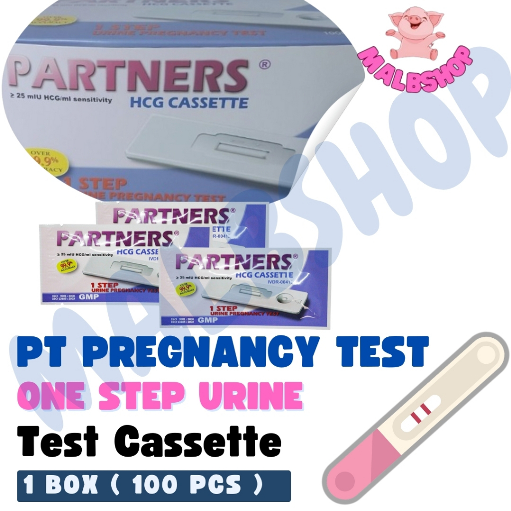 ORIGINAL PREGNANCY TEST KIT PARTNERS HCG CASSETE PT 100pcs | Shopee ...