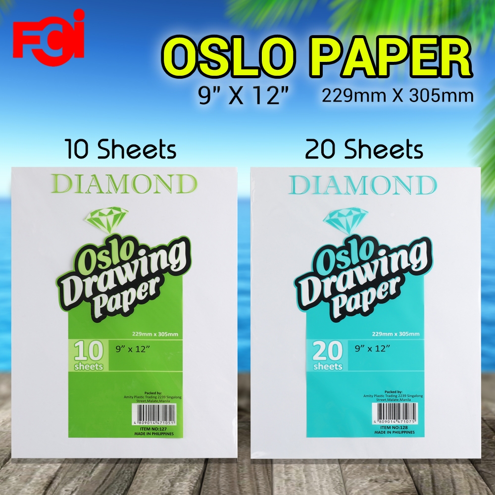 FCI Oslo Drawing Paper 229mm x 305mm 10 Sheets and 20 sheets by pack ...