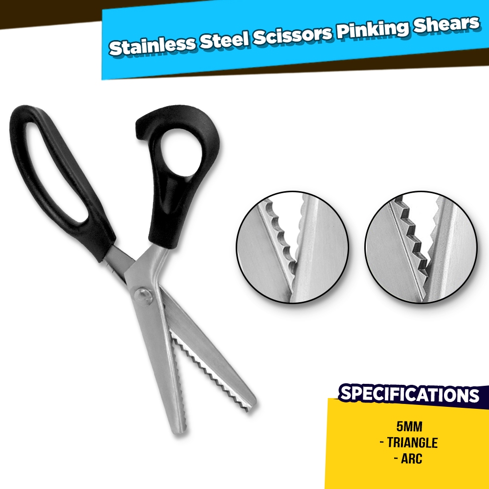 Stainless Steel Scissors Triangle/ARC Teeth 5mm | Shopee Philippines