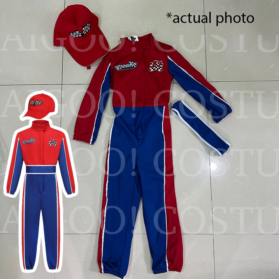 Sports Racing Costume for Boys Racer Race Car Driver Suit Kids Racing ...