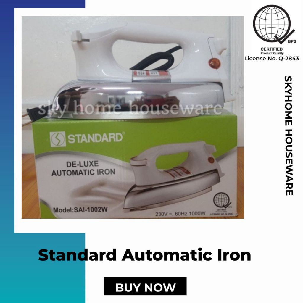 Standard Flat Iron SAI-1002W De Luxe Automatic Iron | Shopee Philippines