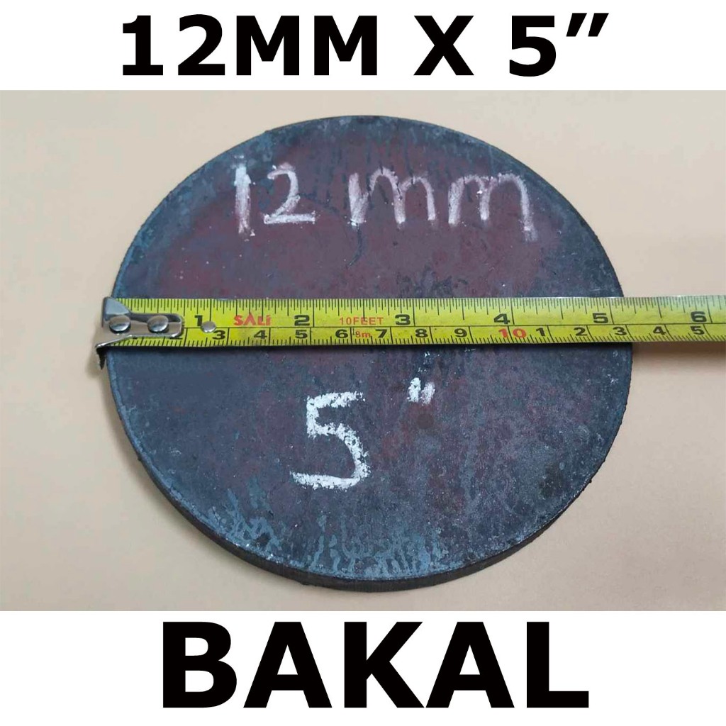 MS BASE PLATE 12MM X 5" MILD STEEL CIRCLE === BAKAL 12MM X 5" | Shopee ...