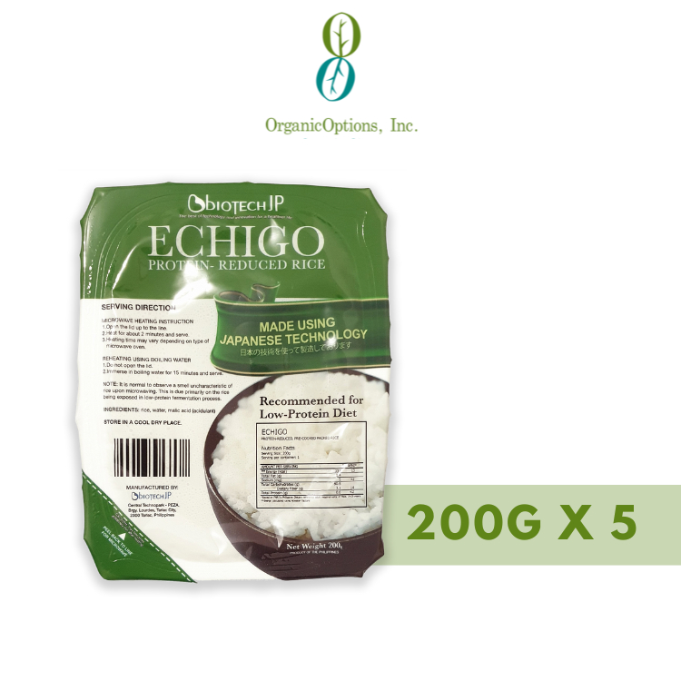 BiotechJP Echigo Rice Protein Reduced Pre-cooked Rice for CKD in Tray ...