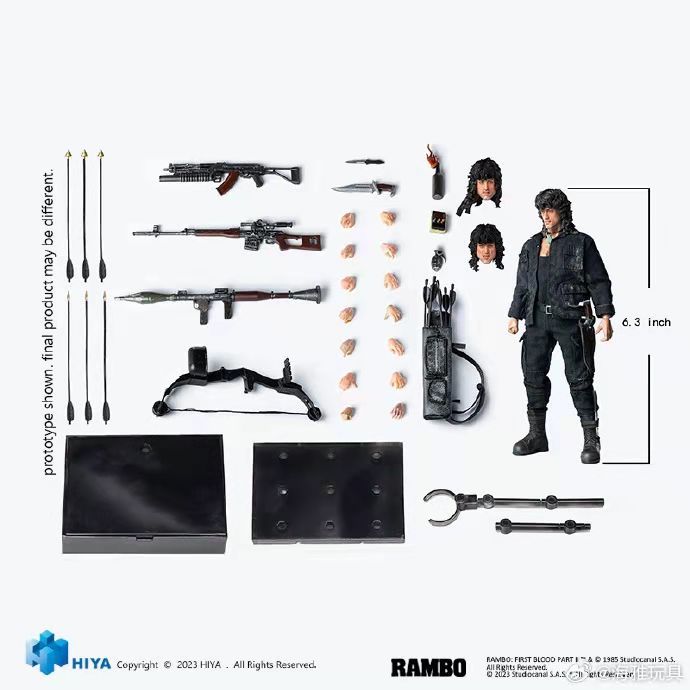 Hiya Toys Rambo - Exquisite Super Series- First Blood Rambo - Rambo ...