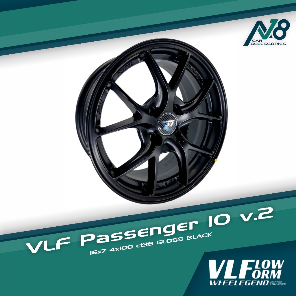 VLF 10 v.2 16x7 4x100 et38 Gloss Black Genuine | Shopee Philippines