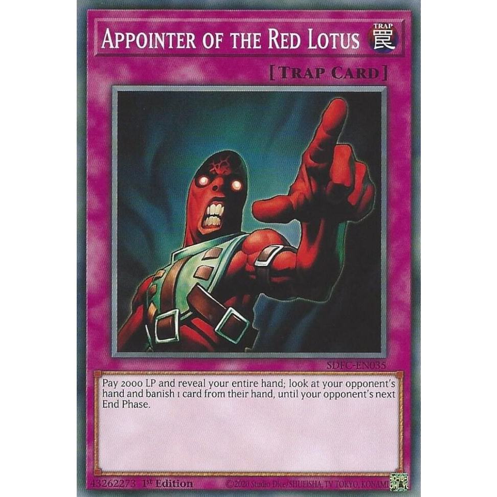 APPOINTER OF THE RED LOTUS KONAMI YUGIOH CLAN COLLECTION NO FOIL PLAYED ...