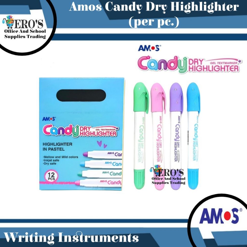 Amos Highlighter Candy Pastel Color Edition I SOLD PER PIECE | Shopee ...