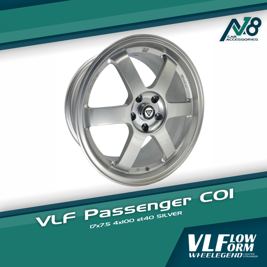 VLF C01 17x7.5 4x100 et40 Silver Genuine | Shopee Philippines