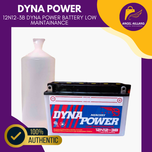 12N12 3B DYNA POWER BATTERY [w/ FREE Battery Solution] Low Maintenance PRODUCT OF MOTOLITE ...