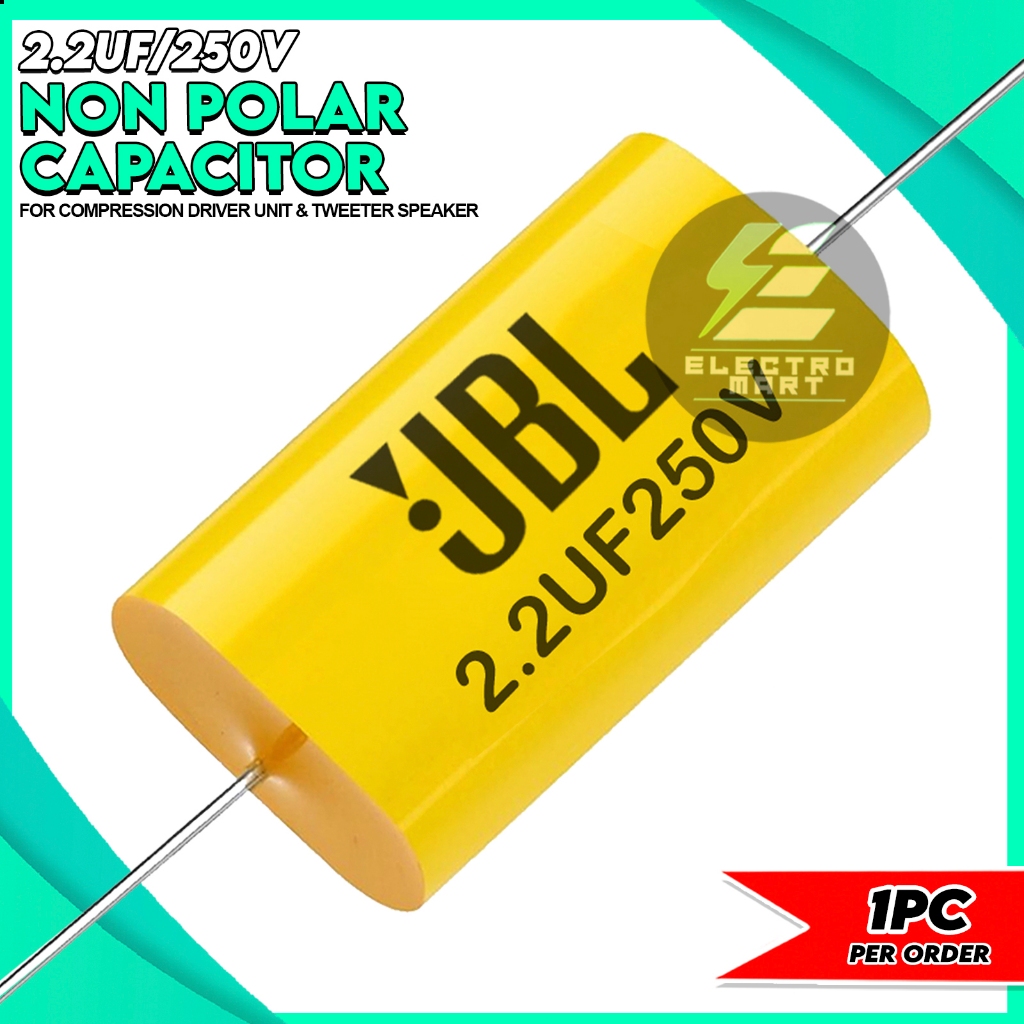 2.2UF/250V JBL Tweeter Capacitor Audiophiler Non Polar Capacitor for Tweeter/Driver Units ...