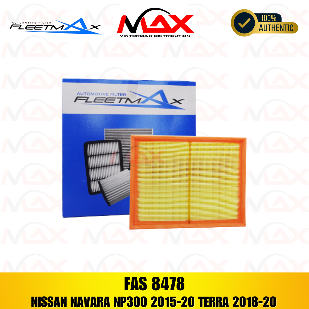 FLEETMAX AIR FILTER FOR NISSAN NAVARA NP300 2015-20 TERRA 2018-20 FAS ...