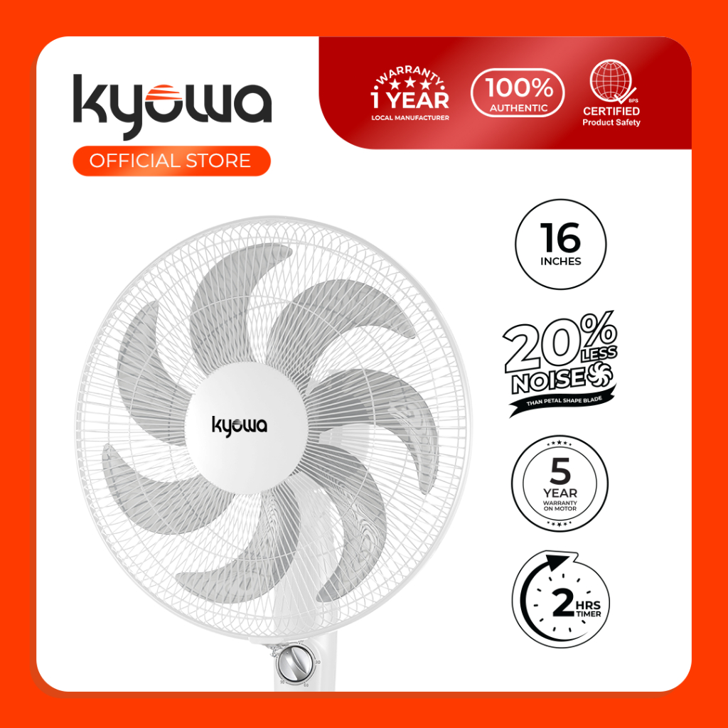 Kyowa Silent Comfort Stand Fan (KW-6720) White | Shopee Philippines