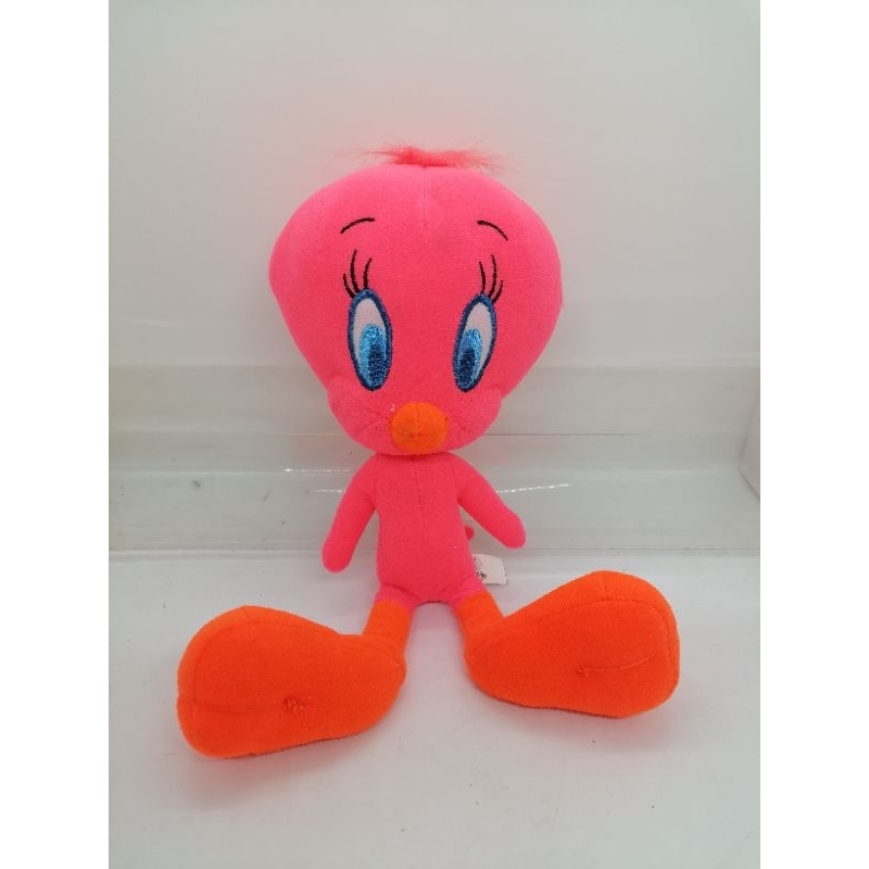 preloved Looney Tunes Tweety Bird Fluorescent Pink Neon Plush 14" Toy ...