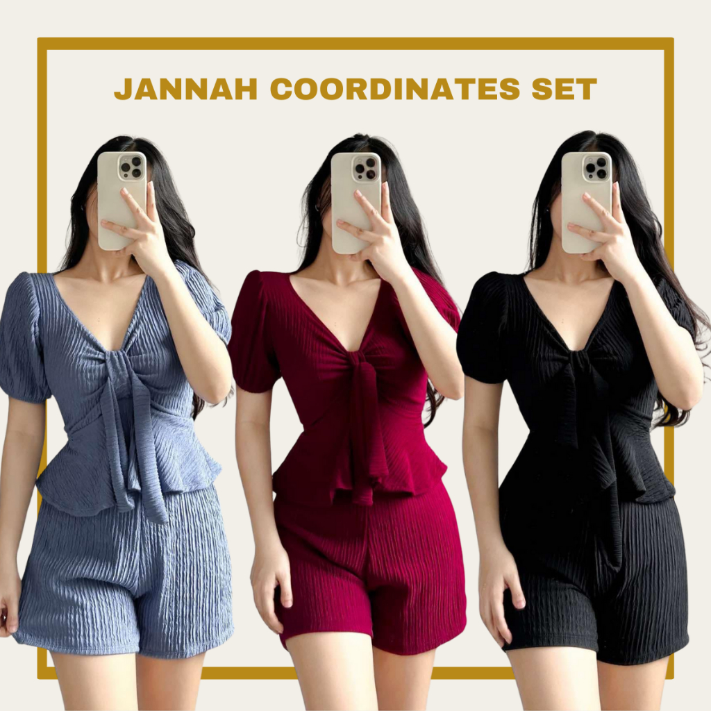 Jannah Barbara Top and Shorts Terno for Woman Panglakad Coordinates ...