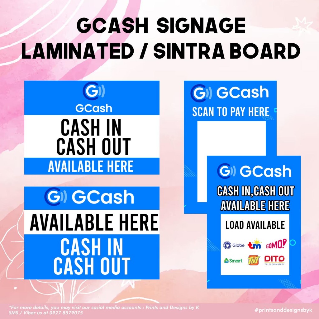 Laminated Signages Gcash Cash In Cash Out Load Dito | pndk | Shopee ...