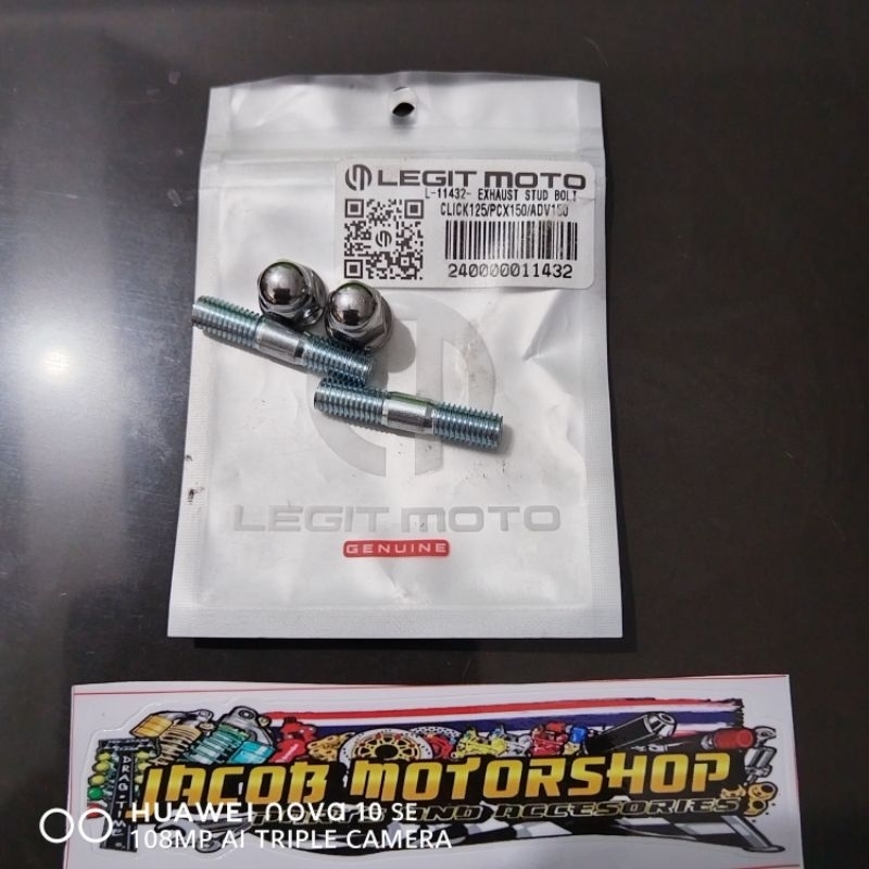LEGITMOTO Exhaust bolt and stud for Honda Click 125i/150i, ADV 150/160 ...