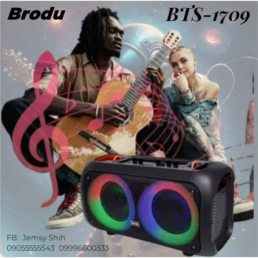 BTS-1709 Brudo Subwoofer BLUETOOTH Karaoke Speaker with free Wireless ...