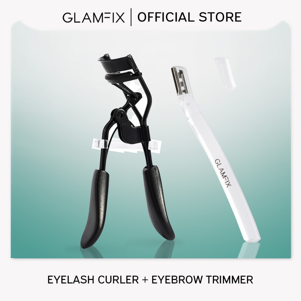 GLAMFIX Eye-ssential Bundle Eyelash Curler + Eyebrow Trimmer- Eyelash ...