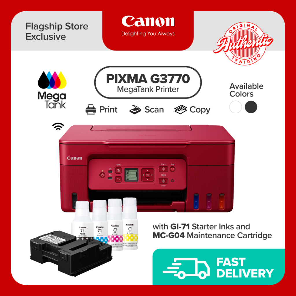 Canon Printer PIXMA G3770 Print, Scan, Copy Wifi - Flagship Store ...