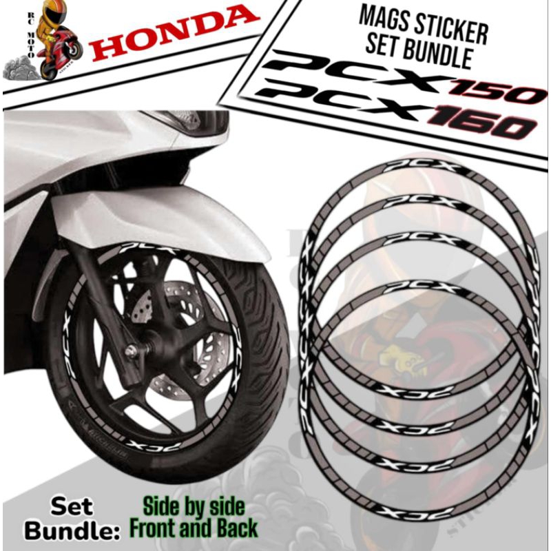 PCX150 AND PCX160 MAGS STICKER ACCESSORIES / HONDA PCX STICKER | Shopee ...