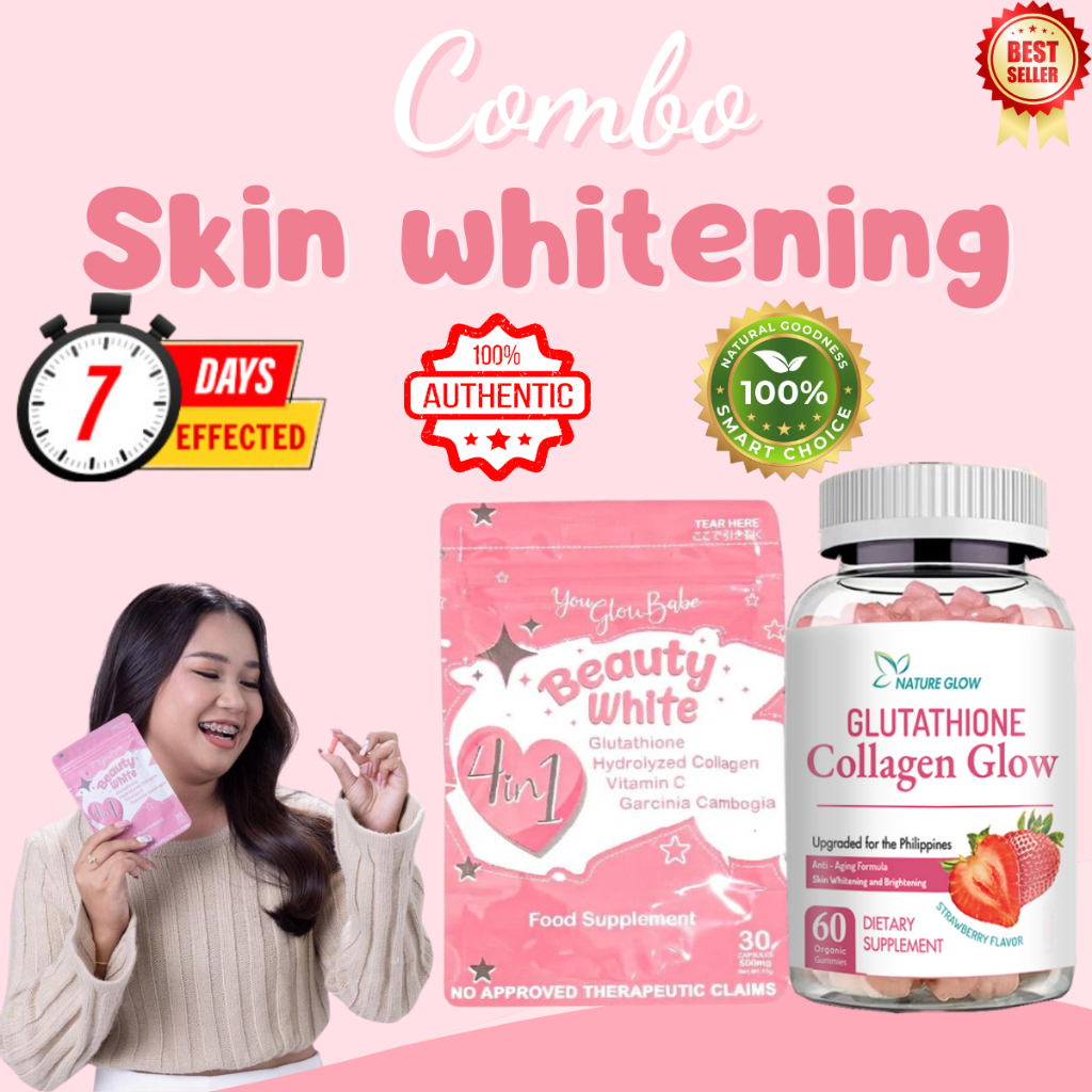 Combo Beauty You Glow Babe Beauty White 4 in 1 Glutathione Collagen Glow Slimming Whitening ...