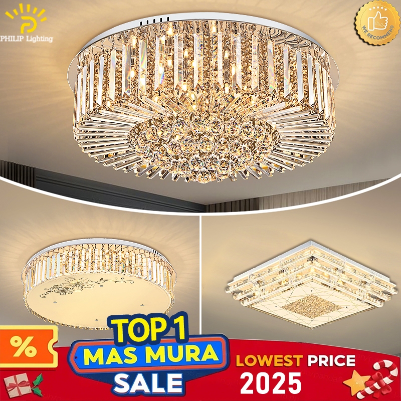 LED ceiling light 2025 NEW crystal light for living roomrectangular ...