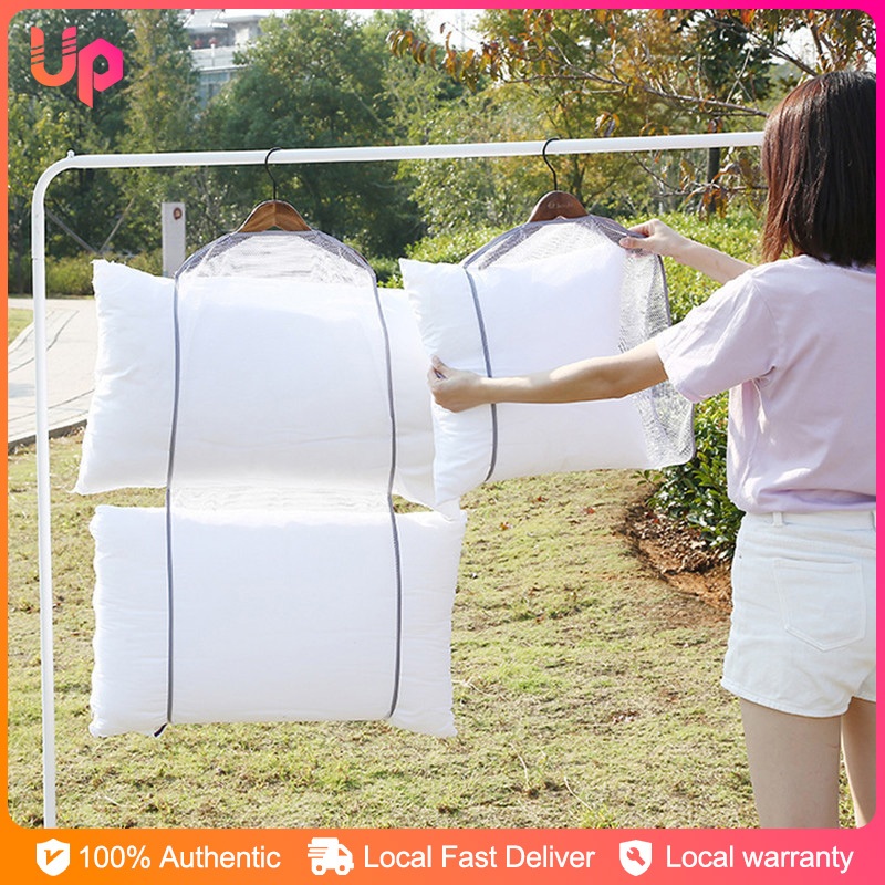 Pillow Hanger Drying Rack Underwear Hanger Mesh Storage Holder Clothes ...