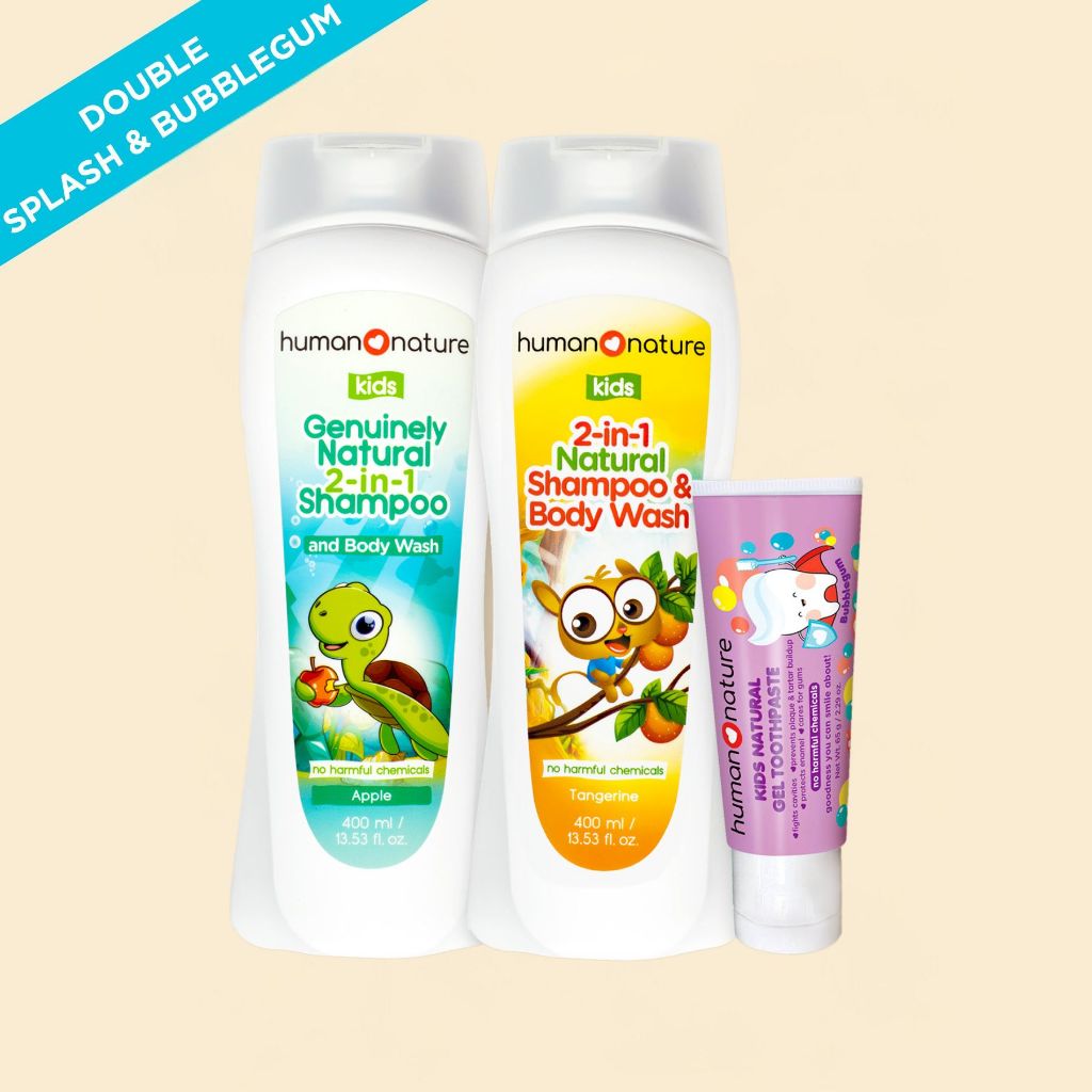 Human Nature Natural 2in1 Kids Shampoo and Body Wash Bundle | Shopee ...