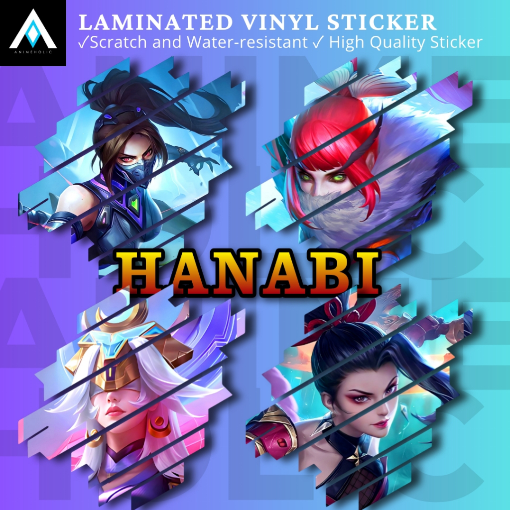 HANABI “TILES STICKER” MOBILE LEGENDS BANG BANG STICKERS MLBB LAMINATED ...