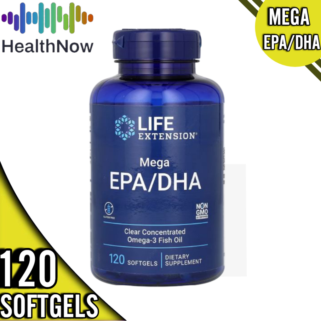 Life Extension, Mega EPA/DHA, 2,000 mg, 120 Softgels (1,000 mg per Softgel) | Shopee Philippines