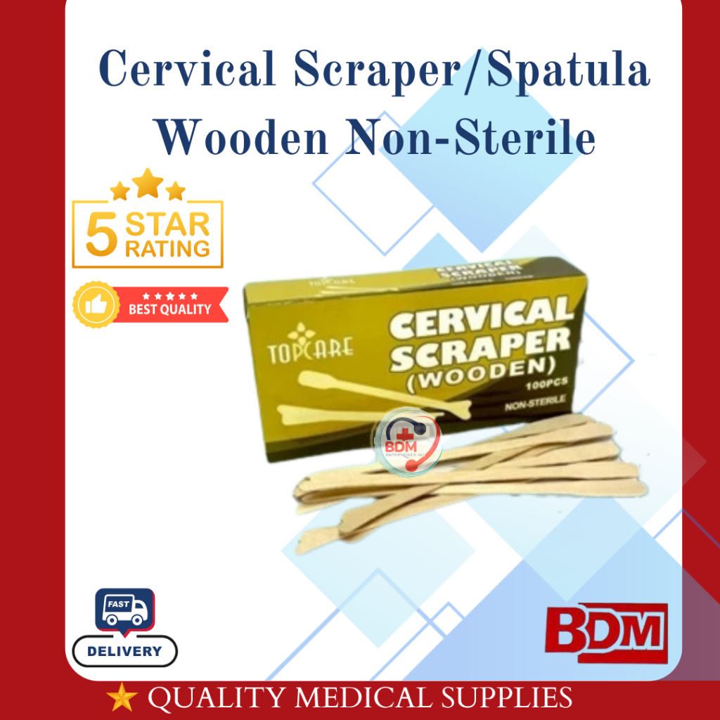 [Fast Shipping] Topcare | Cervical Scraper/ Spatula Wooden Non-Sterile ...