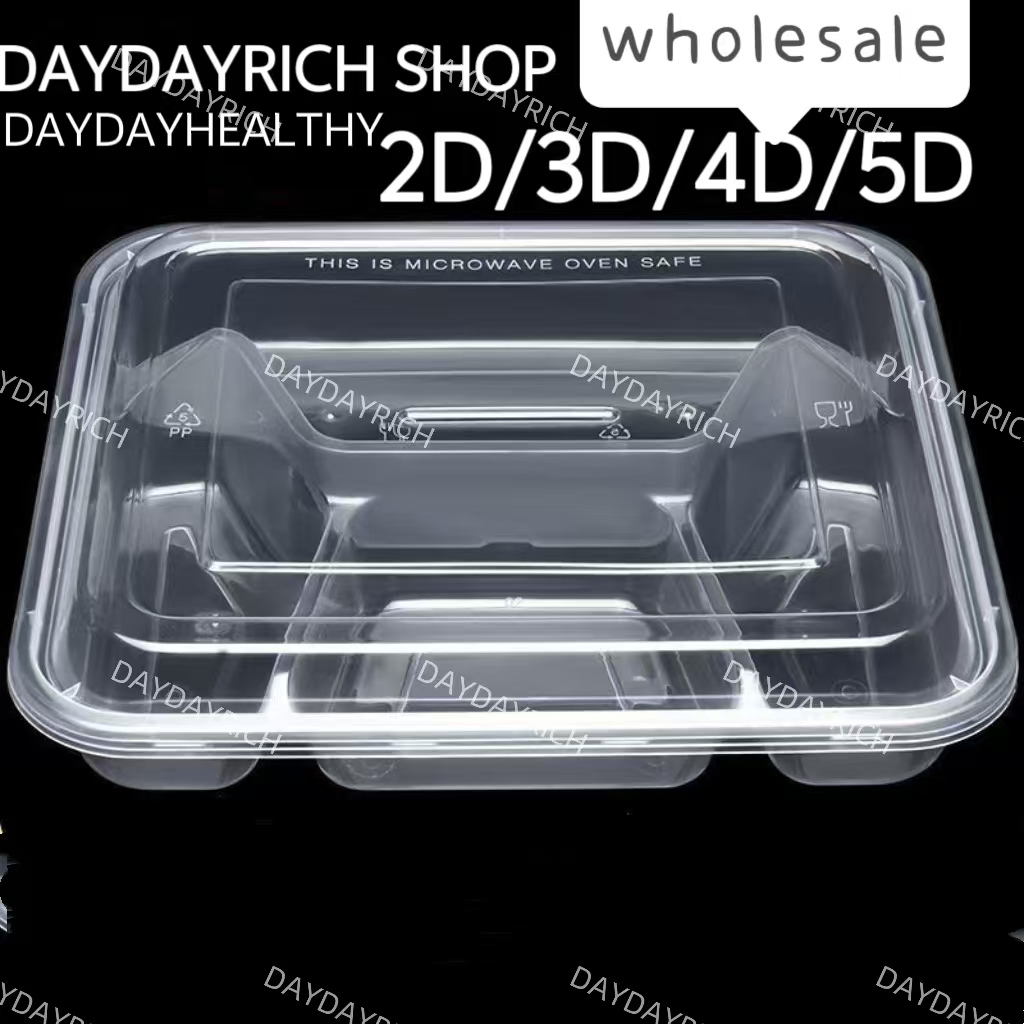wholesale bento box disposable microwave Plastic container box 2/3/4/5D ...